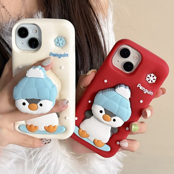 So Cute Snow Penguin Popsocket Merry Christmas Silicone Soft Case For ...