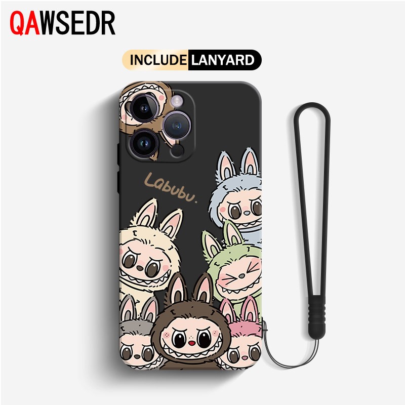 QAWSEDR Pattern Case for iPhone 15 14 13 12 11 Pro Max Plus Labubu ...