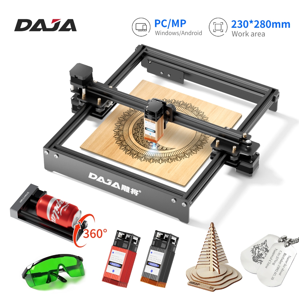 DAJA D3 Laser Engraver Machine Laser Marking Metal Stainsteel Acrylic ...