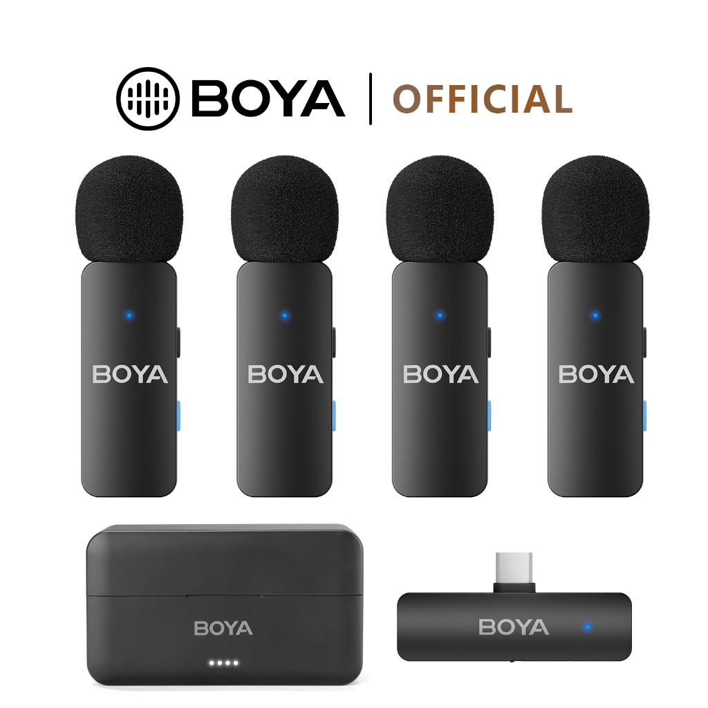 BOYA BY-V4U Wireless Lavalier Microphone With Charging Box 4 ...