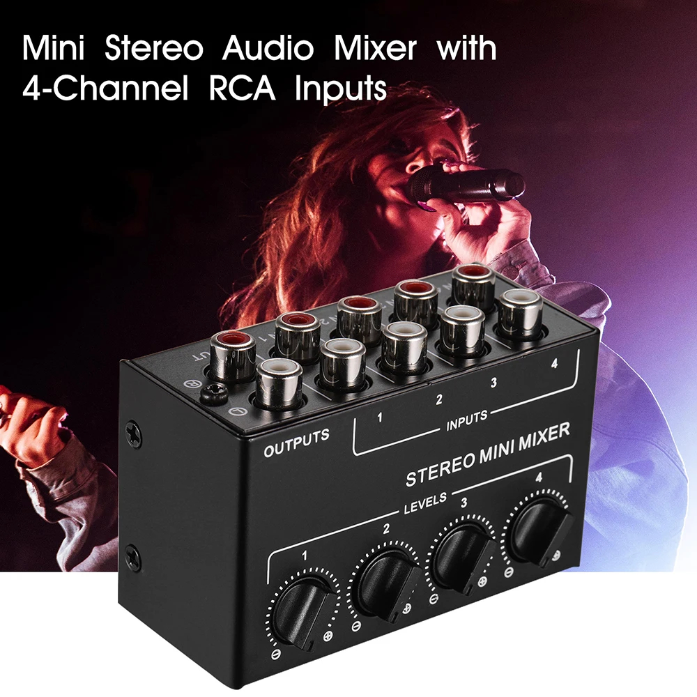 CX400 Mini Passive Stereo Mixer Stereo Dispenser for Live Studio DJ ...
