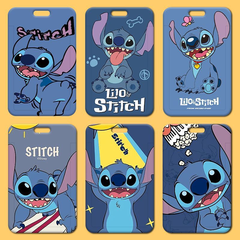 Cartoon Stitch card holder students gift name tags card cover | Shopee ...
