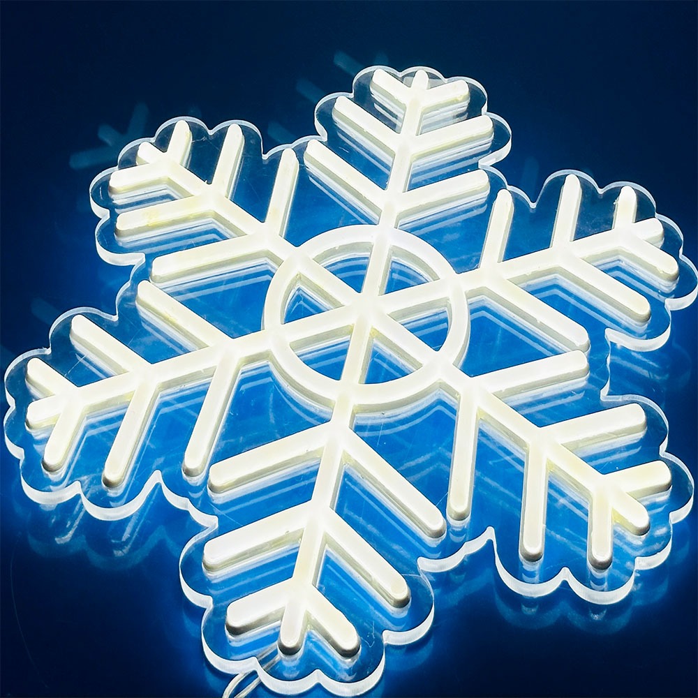 Snowflake Neon Light Signage LED Custom LED Neon Signs business sign ...
