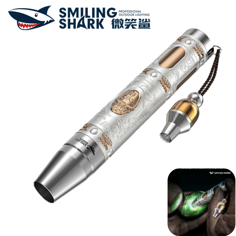 Smiling Shark Y157 Bright Light Torch Light LED 3 Light source Jade ...