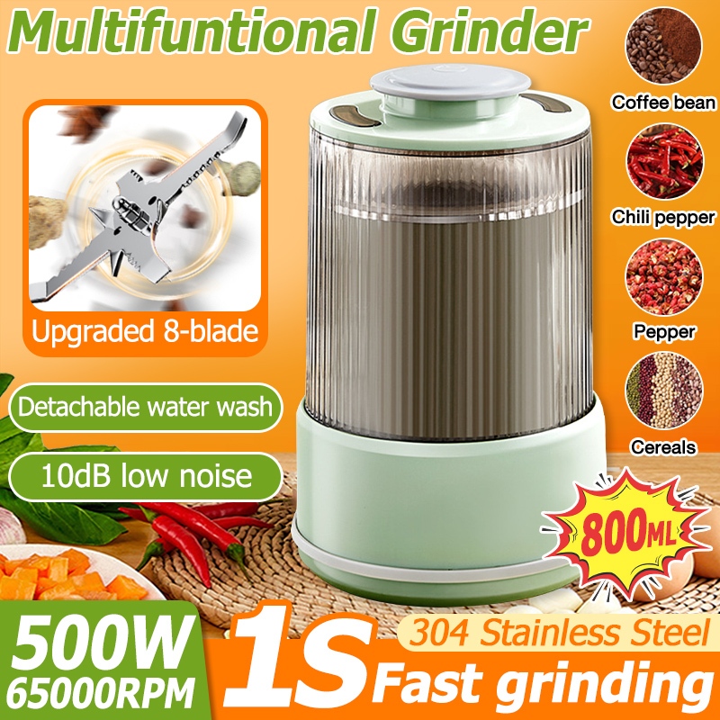 [Quick grinding in 10S] 65000rpm electric grinder machine 800ML coffee ...