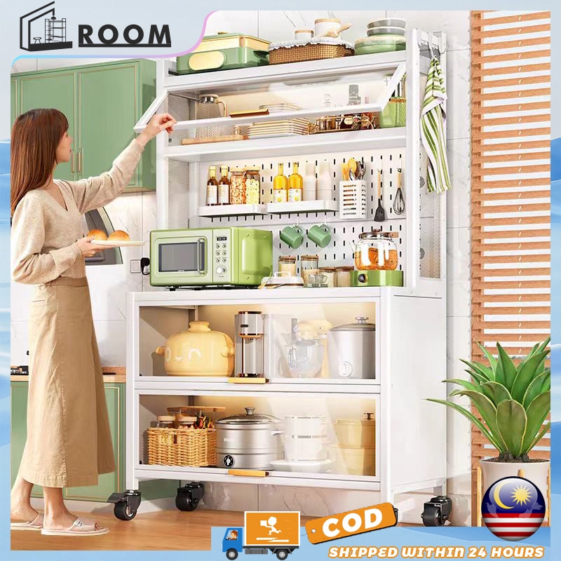 Rak Kabinet Dapur Kitchen Cabinet Rack Microwave Rack Kitchen Storage ...