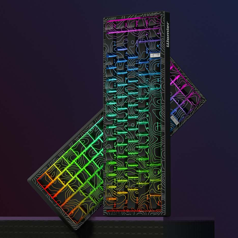 Womier M68 HE V2 65% Topographic Themed Hall Effect Rapid Trigger Wired ...