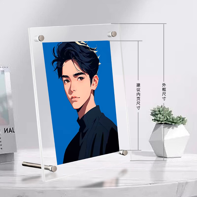 Crystal Transparent Acrylic Photo Frame Set Table 20 23 23 20 cm ...