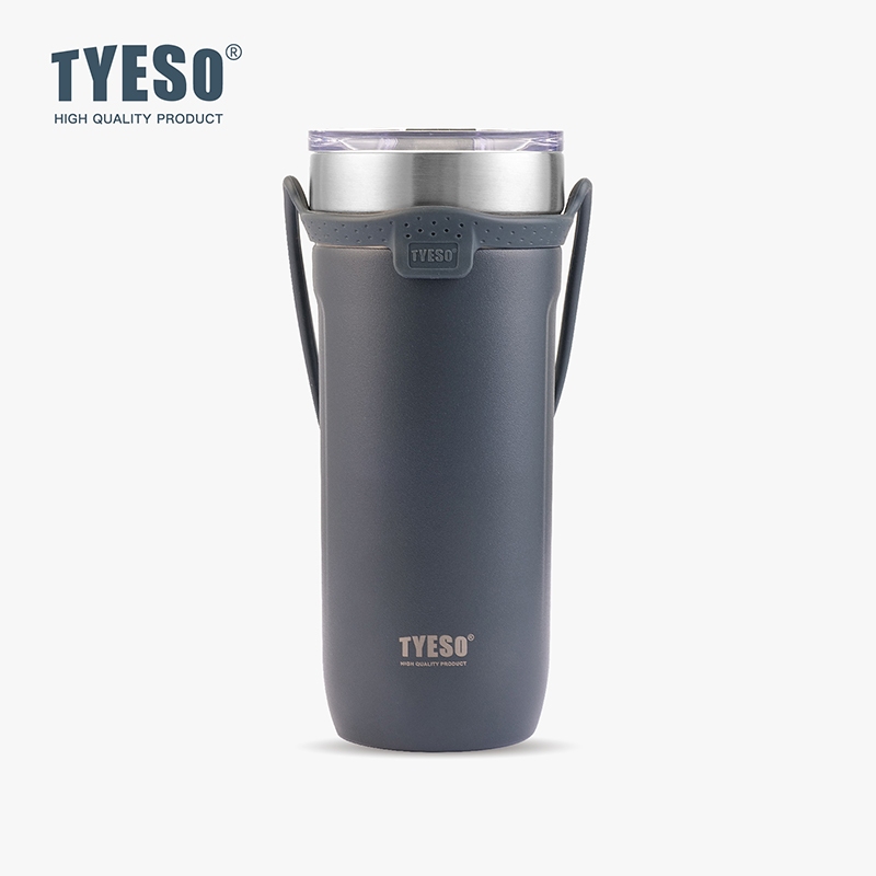 TYESO TS-8766B/TS-8767B 550ml/710ml Vacuum Insulated Tumbler Keep Cold and Hot with Silicon ...