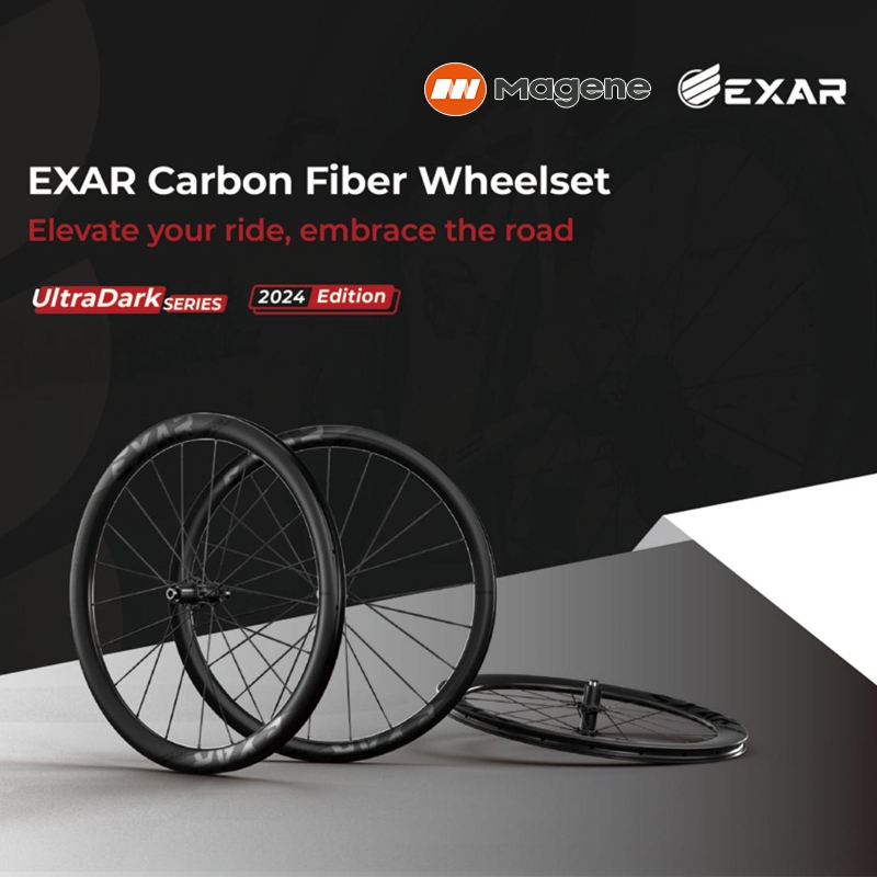 MageneEXAR Carbon Fiber Wheelset UltraDark Front Rear Wheels Ceramic ...