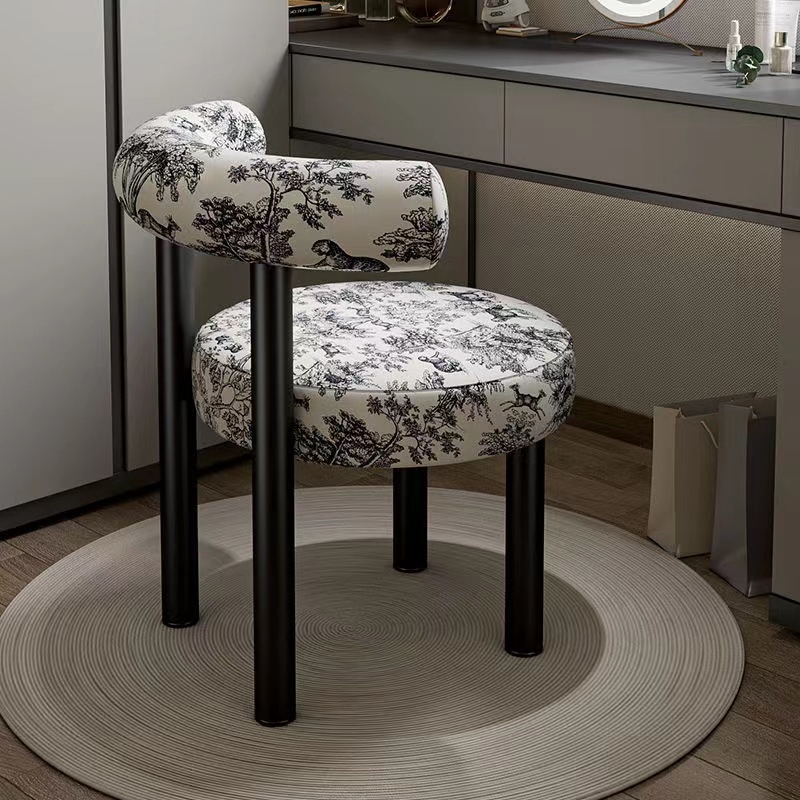 Influencer Makeup Chair Cream Style Designer Modern Simple Dressing ...