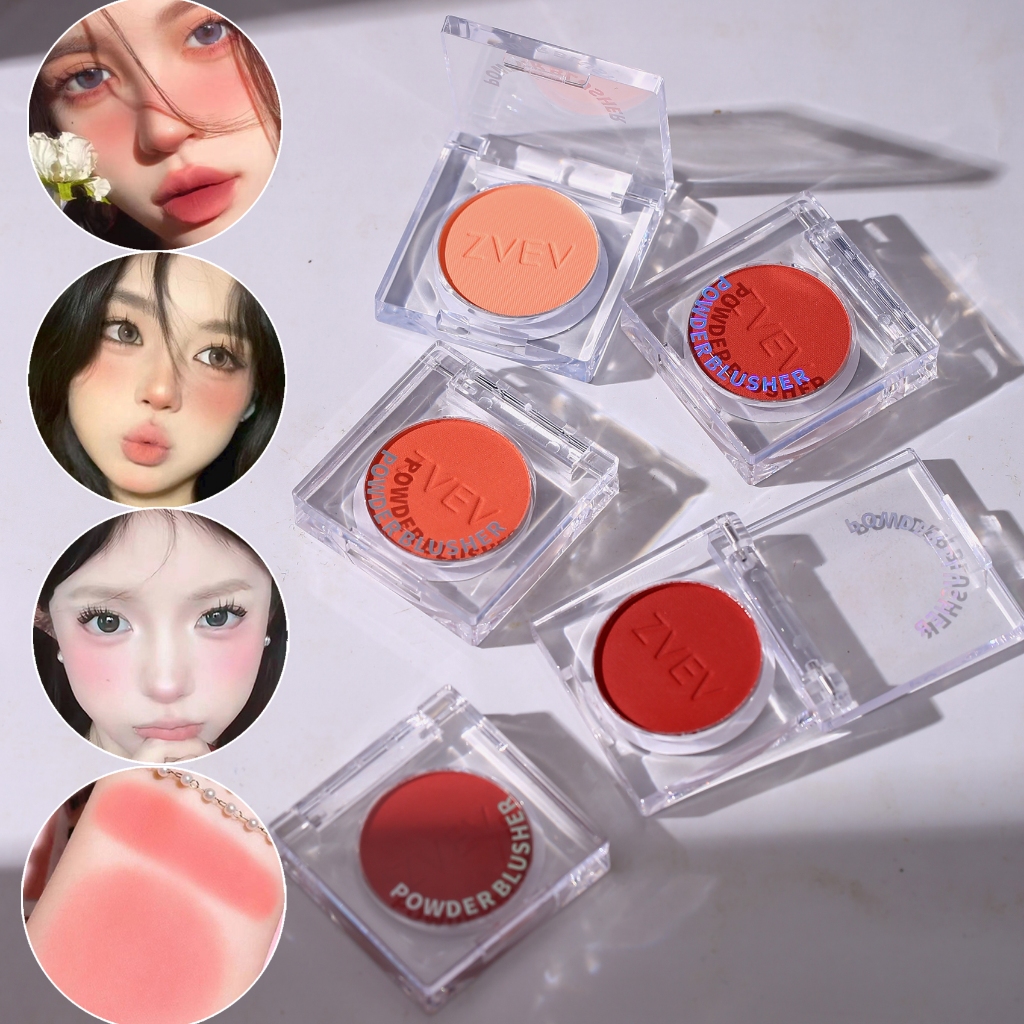 Monochrome powder blusher whitening matte cosmetics vitality girl nude ...