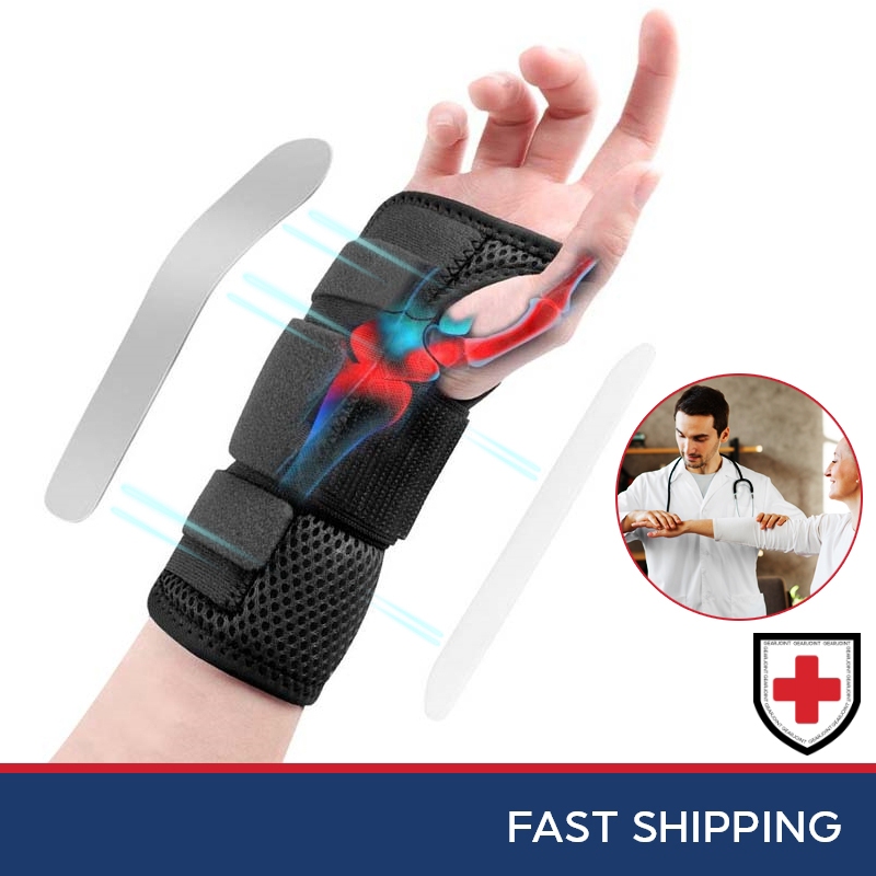 Carpal Tunnel Wrist Brace | Night Sleep Support Brace, Removable Metal ...
