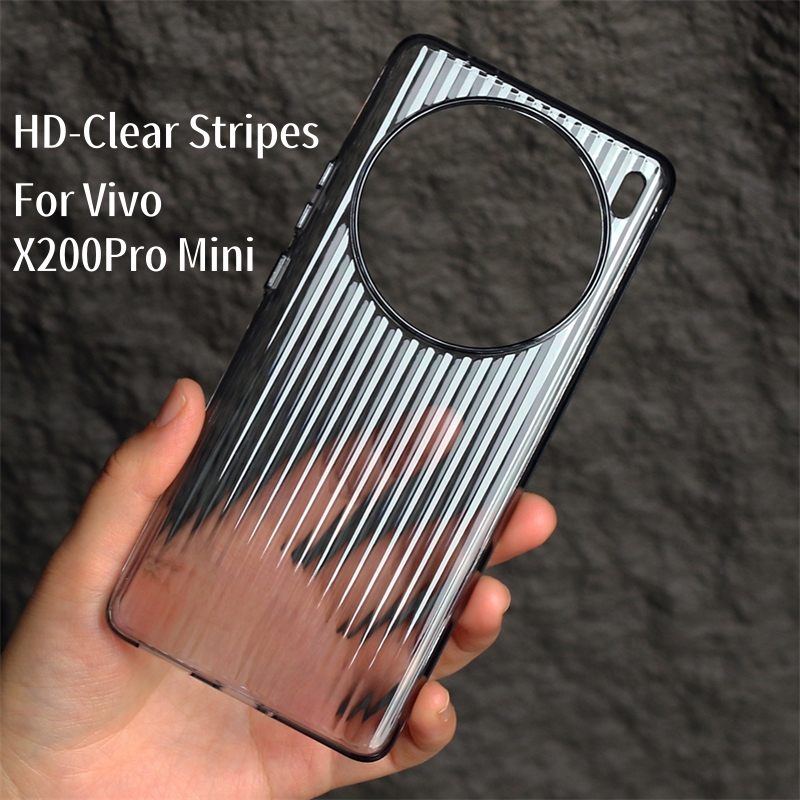 For VIVO X100 Ultra X100S X200 Pro Mini Case Slim HD-Clear Corrugated ...