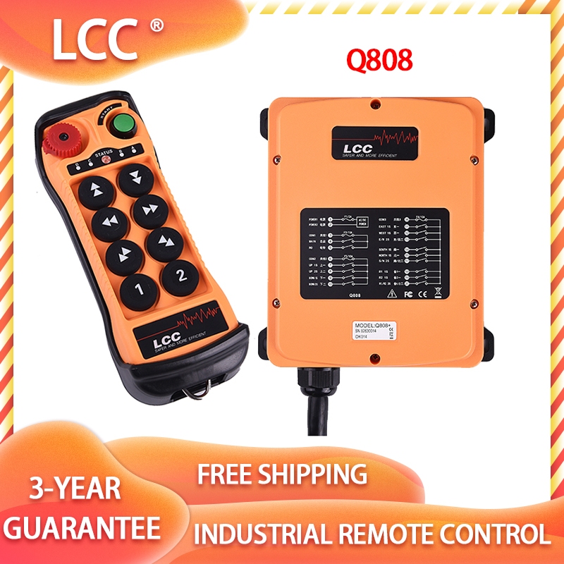 LCC Q808 Industrial Crane Remote Control ac dc 220v-24v for Radio Transceiver lift remote ...