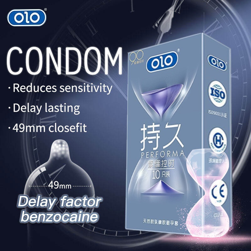 OlO Condom Kondom Condom Tahan Lama 情趣用品安全套 Tightness Ultra-Thin Hyaluronic Acid 001 Condom ...