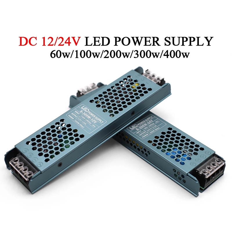DC 12V 24V Switching Power Supply AC190-240V Mute Lighting Transformers 60W 100W 200W 300W 400W ...