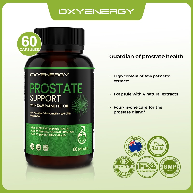[Oversea] Oxyenergy Prostate Support Capsules with Saw Palmetto Oil 60 ...