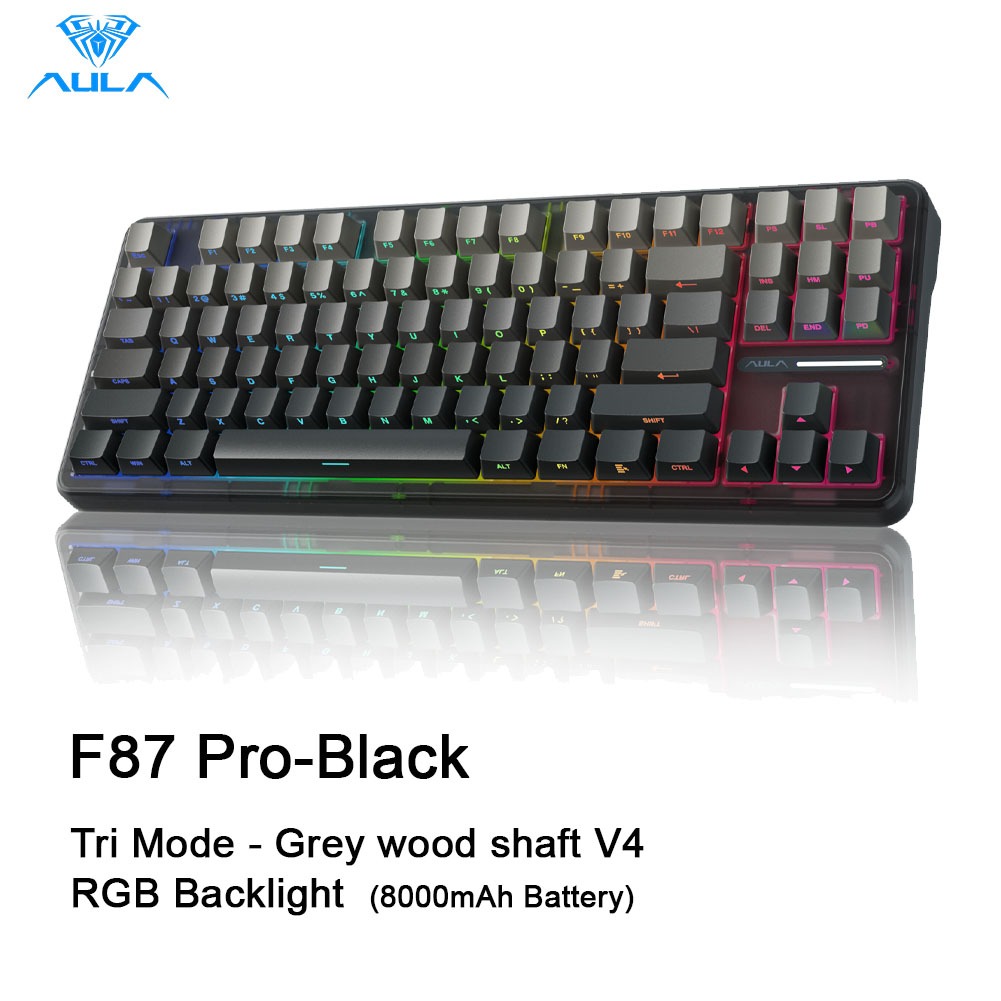 AULA F75/F87/F99 Mechanical Keyboard Side Engraved Keycaps Tri-mode Hot ...