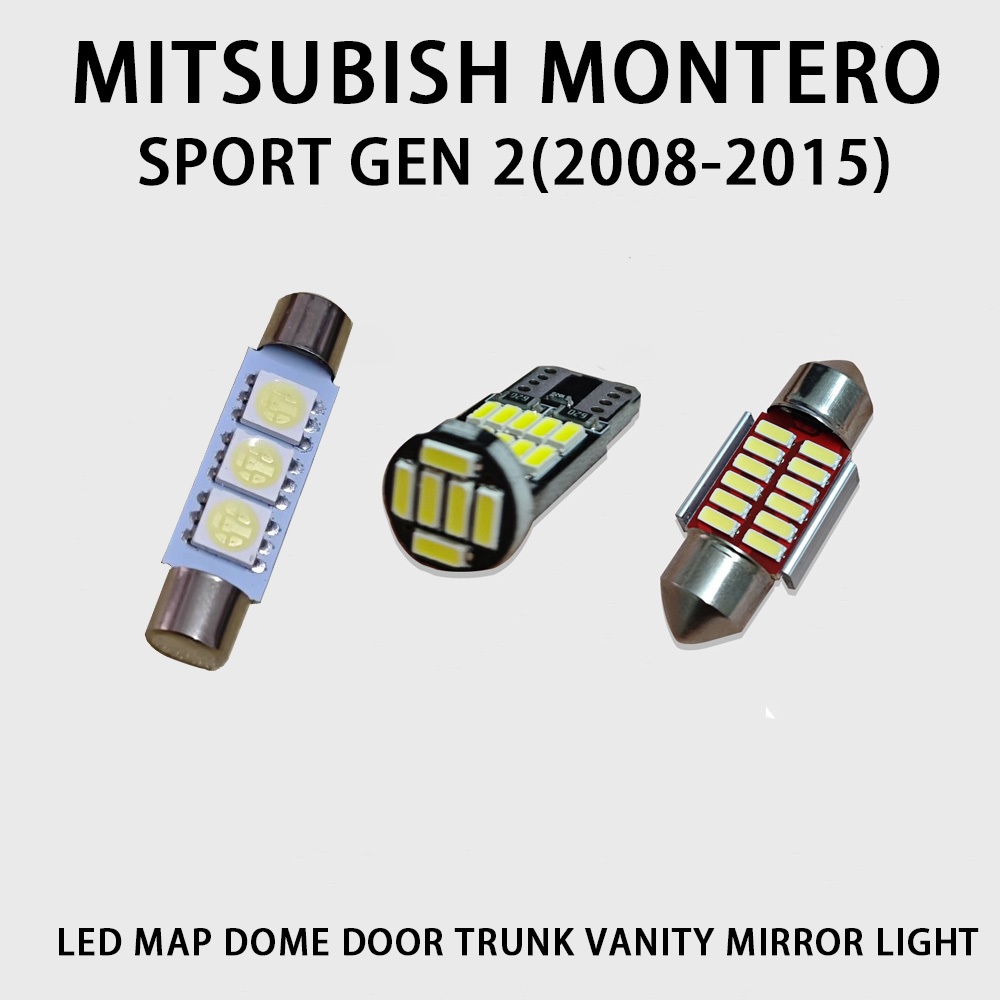 FOR Mitsubishi Montero Sport Gen 2 2008-2015 LED Map Dome Light Trunk ...