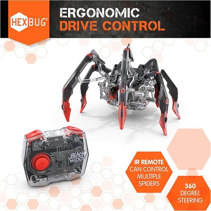 HEXBUG Remote Control Black Widow, Rechargeable Robot Spider Toys for ...