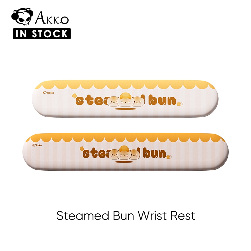 Akko Steamed Bun Wrist Rest for Keyboard, Soft Cushioned Support to ...