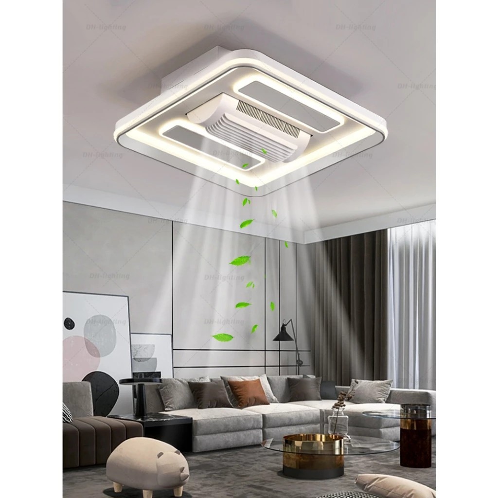 Embedded ceiling fan with light, bladeless ceiling fan, modern ...