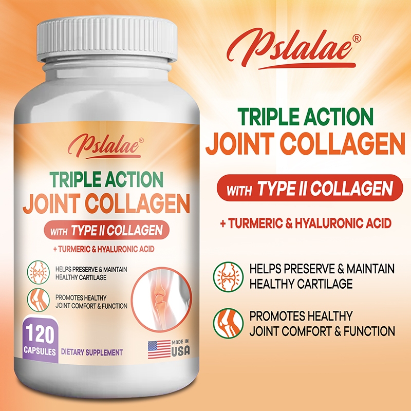 Pslalae Triple Action Joint Collagen with Type II Collagen, Turmeric ...