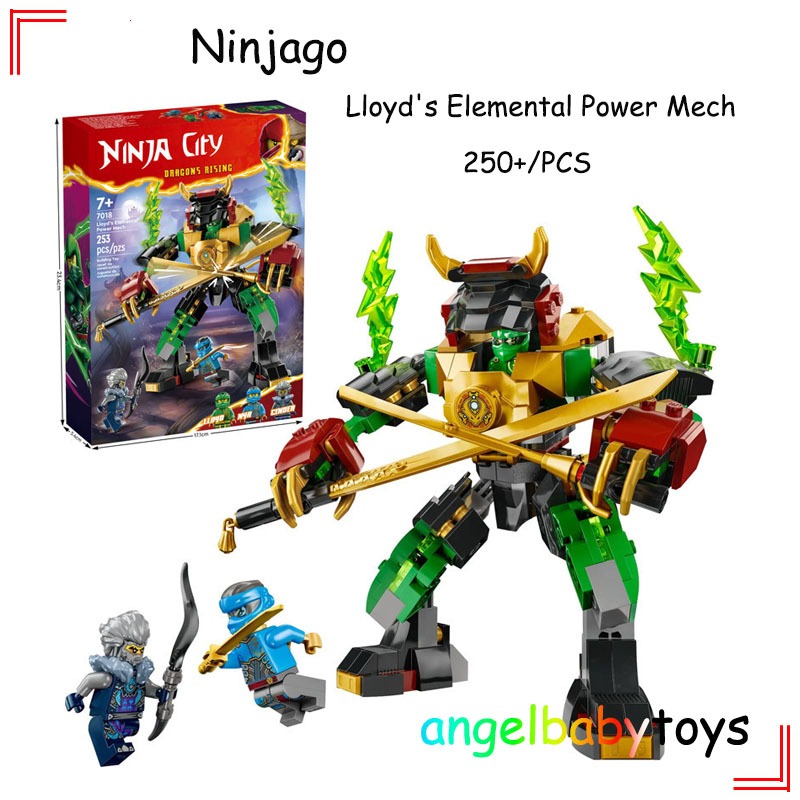 Ninjago Series 71817 Lloyd's Elemental Power Mech (250+/PCS) Building ...