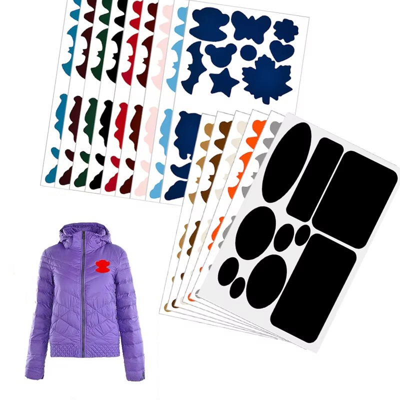Down jacket subsidy hole self-adhesive pattern patch hole repair ...