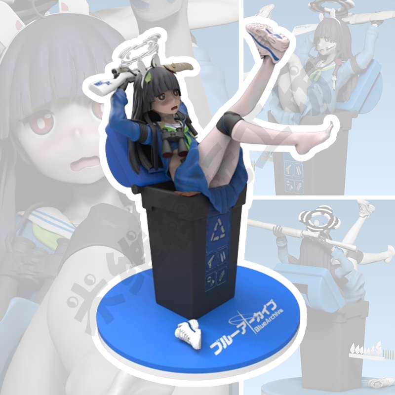 Blue File Trash Can Rabbit Kasakawa Meiyou GK Figure 3D Printing ...