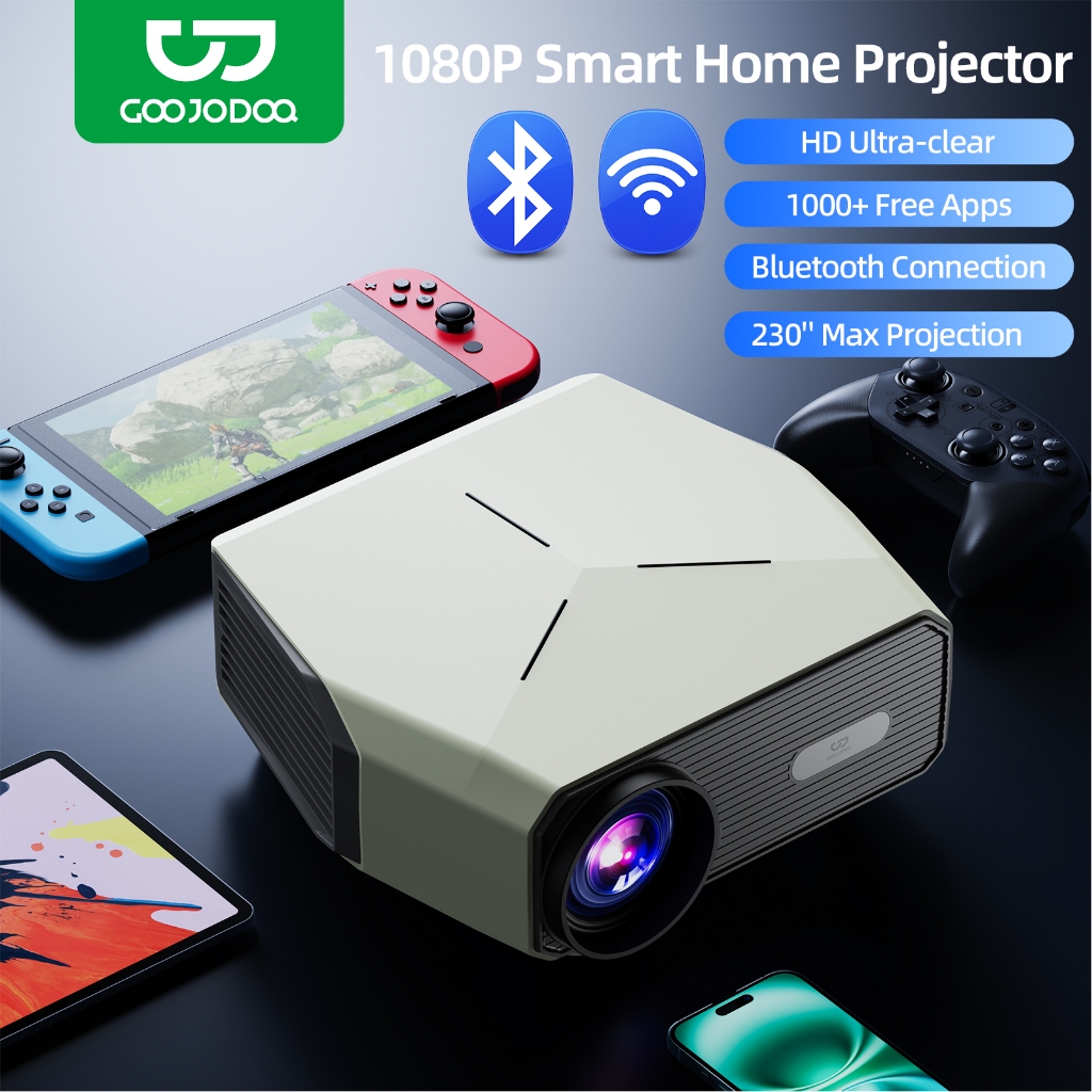 GOOJODOQ 15500LM Full HD 1080p Mini Projector | Shopee Malaysia
