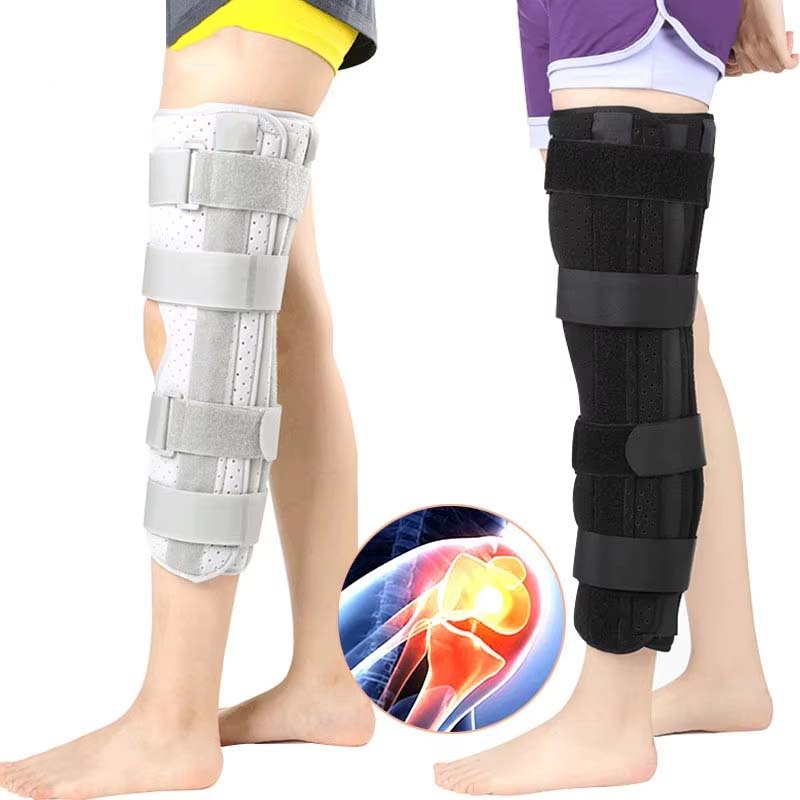 NEENCA 3-Panel Knee Immobilizer Full Leg Support Brace, Aluminum Alloy ...