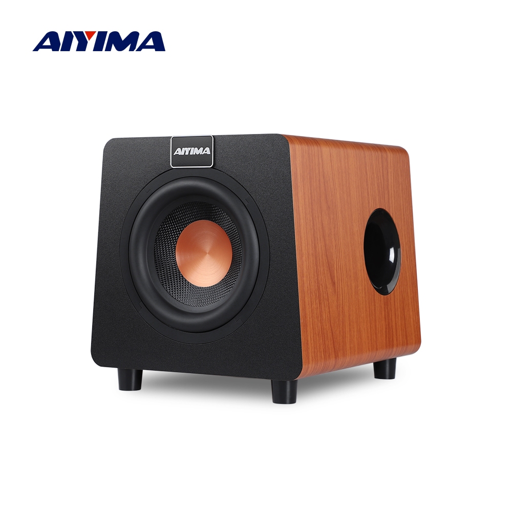 AIYIMA 800X Subwoofer 150W 3Ohm 8 Inch Active Speaker Deep Bass Wood Grain Woofer Amplifier ...