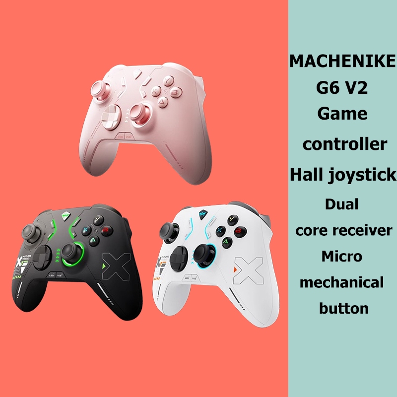 Machenike G6 V2 Edition Wireless Bluetooth Tri-Mode Gamepad Hall Linear ...