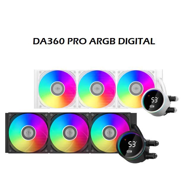 PCCOOLER AIO DA360 PRO ARGB DIGITAL CPU water cooler for LGA1851/1700/1200/20xx/115x and AM5/AM4 ...