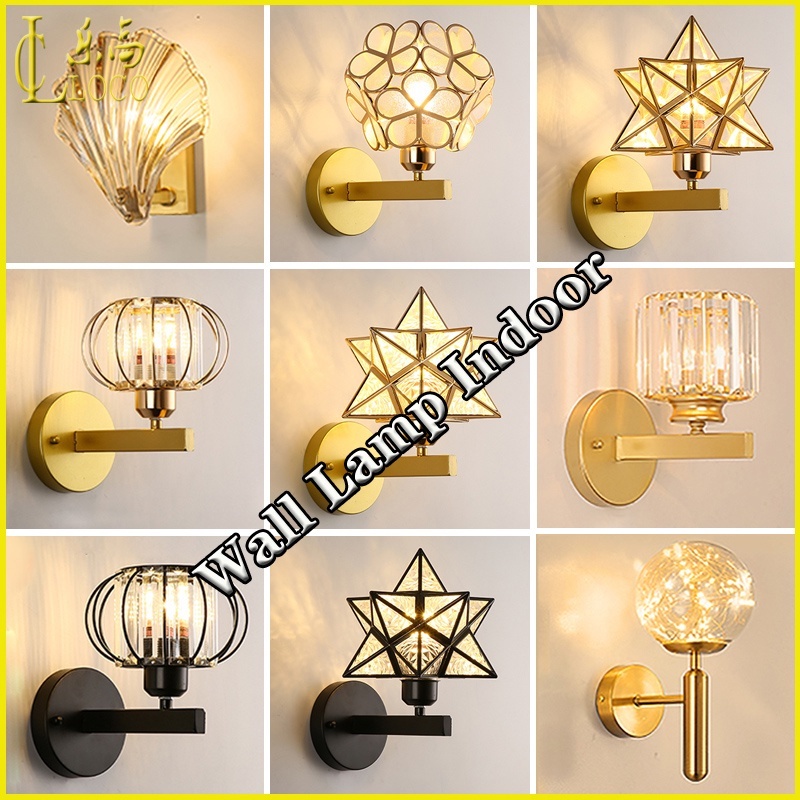 LOCO LED Crystal Wall Lamp Indoor Simple Wall Light Living Room Iron ...