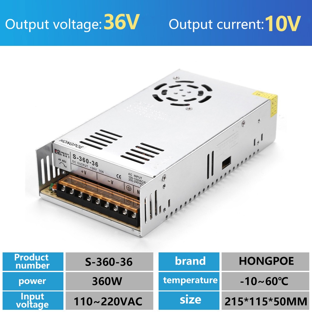360W 400W Wholesale 12V 24V 36V 48V Power Supply SMPS 12 24 36 48 V AC-DC 110V/220V TO 12V 24V ...