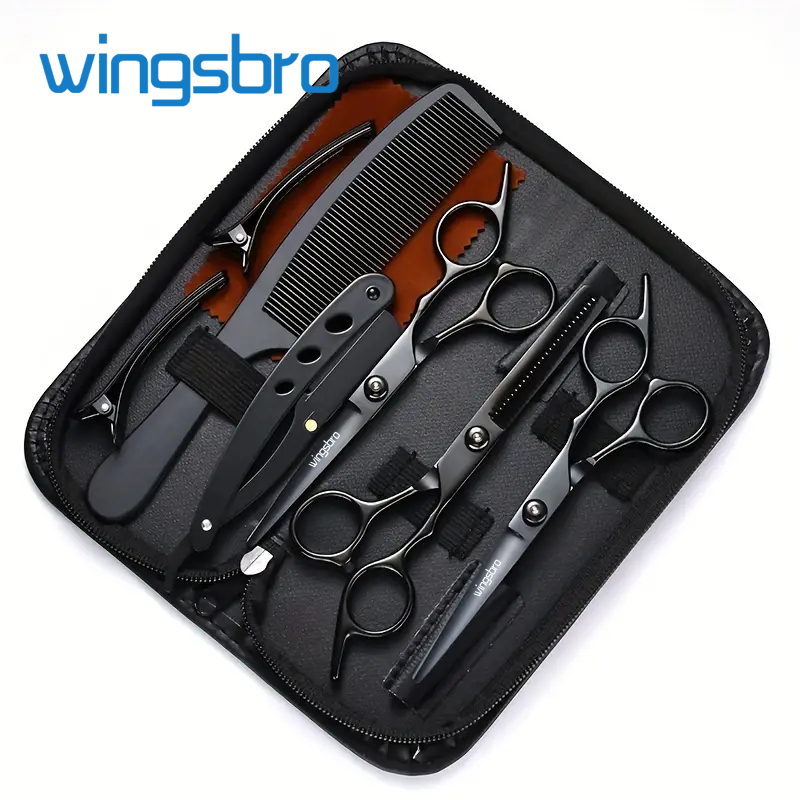 11Pcs Hair Scissors, Professional Salon Barber Hair Cutting Scissors ...
