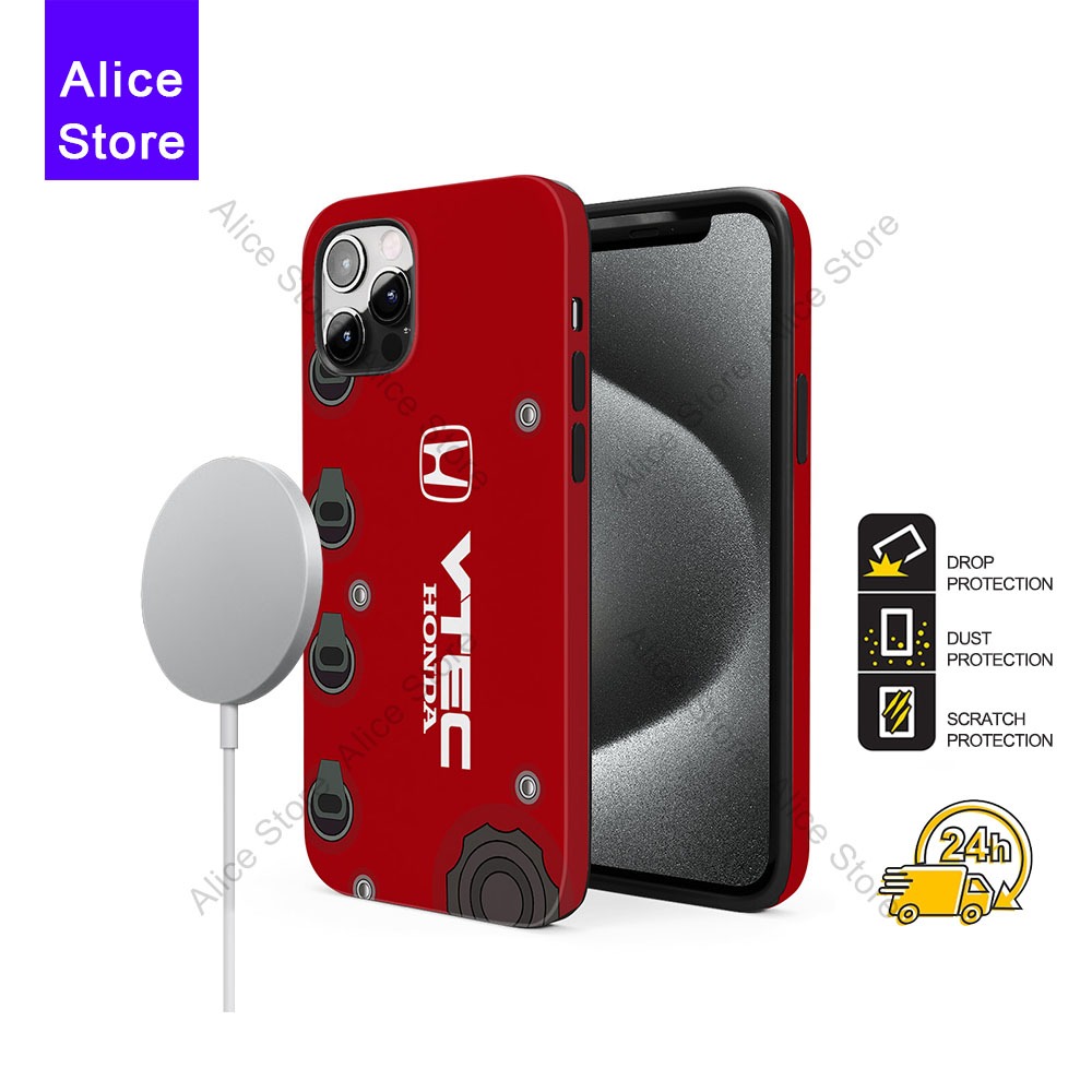 Honda D15 D15B Civic VTEC Engine Magnetic Phone Case for iPhone 16 Pro ...