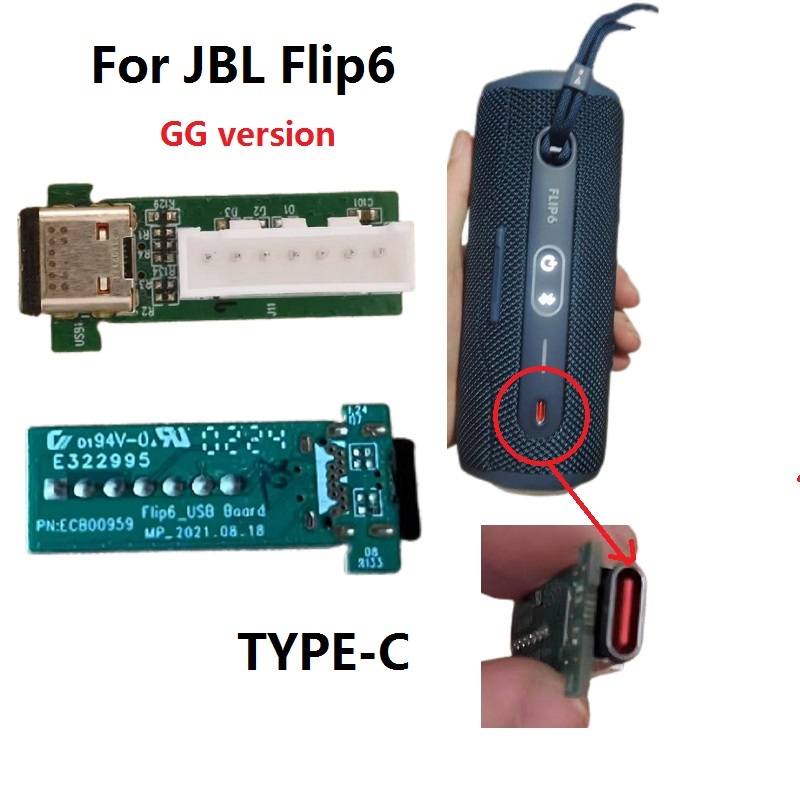 Original PCB part For JBL Flip 6 GG Speaker replacement Type-C USB ...