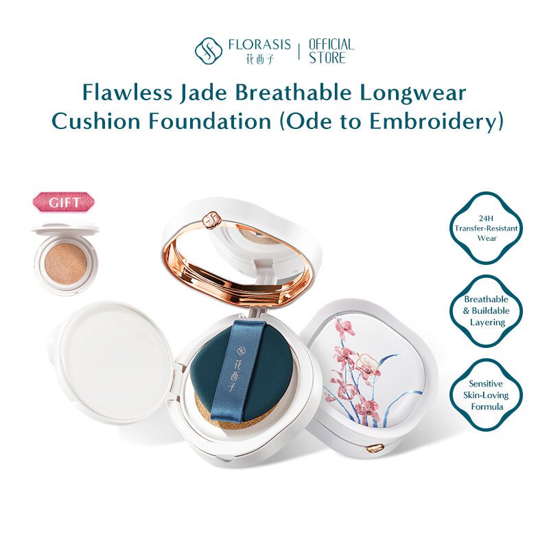 花西子 Florasis Flawless Jade Breathable Longwear Cushion Foundation (Ode ...