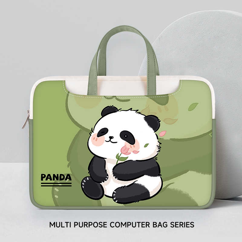 Panda Flower Laptop Bag Handheld Suitable for Apple MacBook 15.6-inch ...