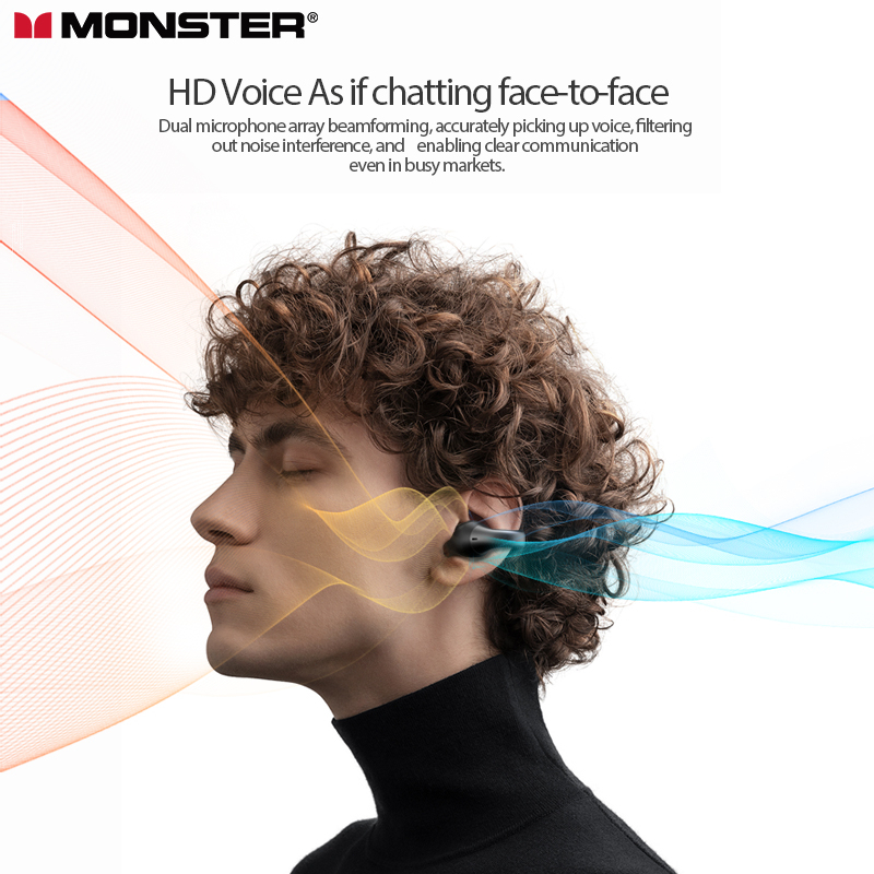 Monster Open Ear 200 Wireless Earphone Bluetooth 5.3 TWS Sports ...