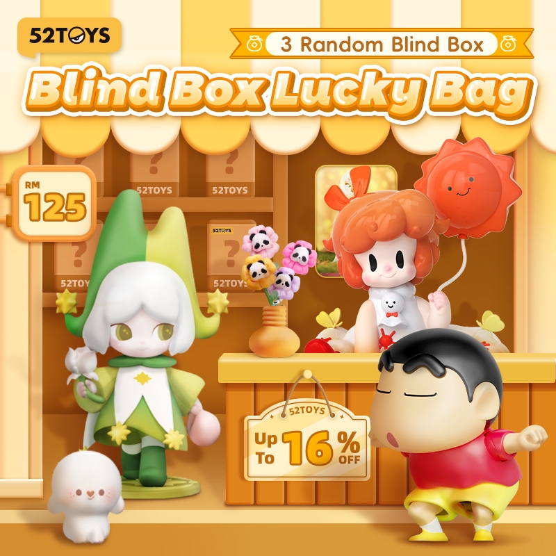 52TOYS Blind Box Lucky Bag-3 Pieces Random Series Blind Box | Shopee ...