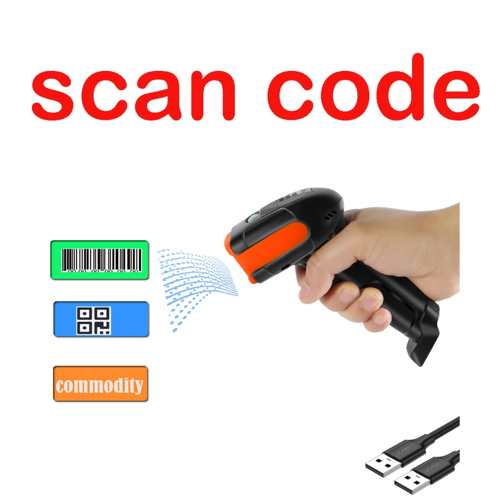 Scan code machine Scanner goods commodity 1D 2D code QR for Mobile ...