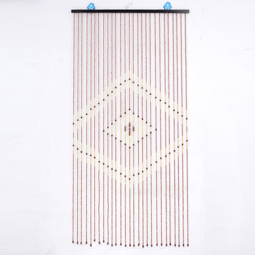 Manik Bidai Kayu Buluh Tirai Pintu# Handmade Solid Wood Bamboo Beads ...