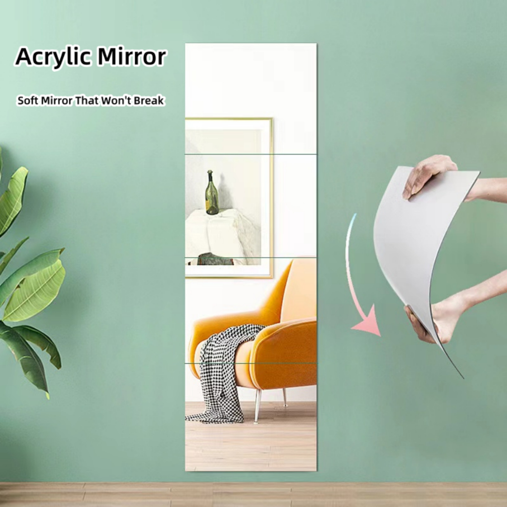 Acrylic mirror Wall Mirror 30CM Bendable Ceramic Wall mirror toilet ...