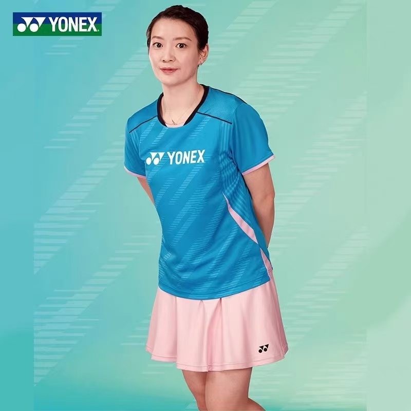 YONEX badminton shirt, badminton sportswear, men's and women's quick drying short sleeves ...