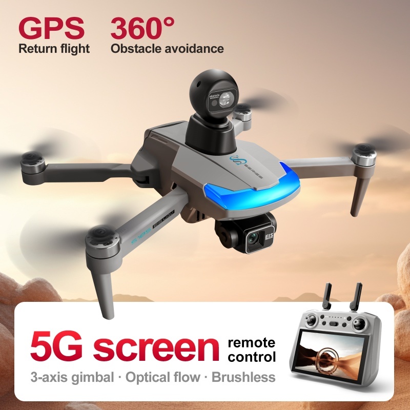 5 Kilometers S185 Drone GPS Brushless Laser Obstacle Avoid Touch Screen Remote Control Three ...